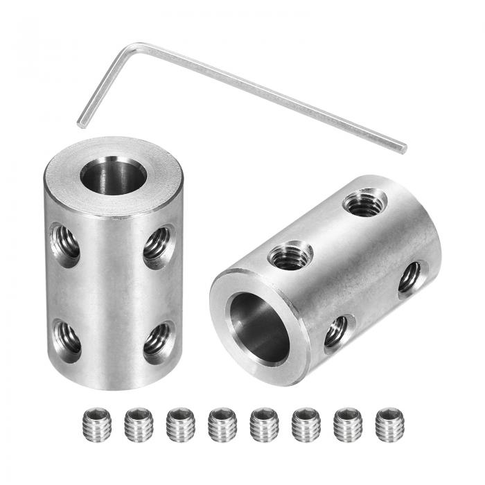 【楽天市場】uxcell 剛性ねじカップリング6mmから8mmシャフトカプラーコネクターL22mm x D14mm鋼ジョイントコネクター剛性 ...