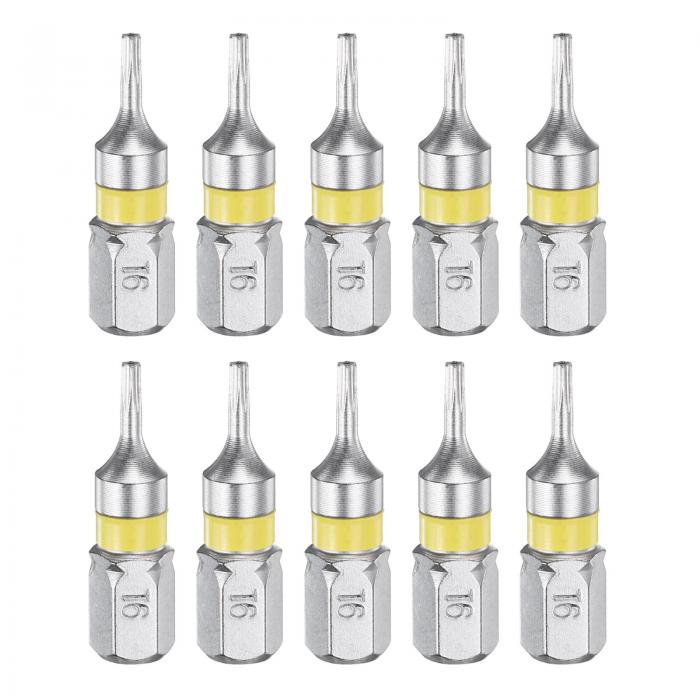 【楽天市場】uxcell 10個 トルクスドライバービット T6H 1/4" 六角シャンク 25mm/1" 長さ 磁気スター 6点ヘッド六角 ...