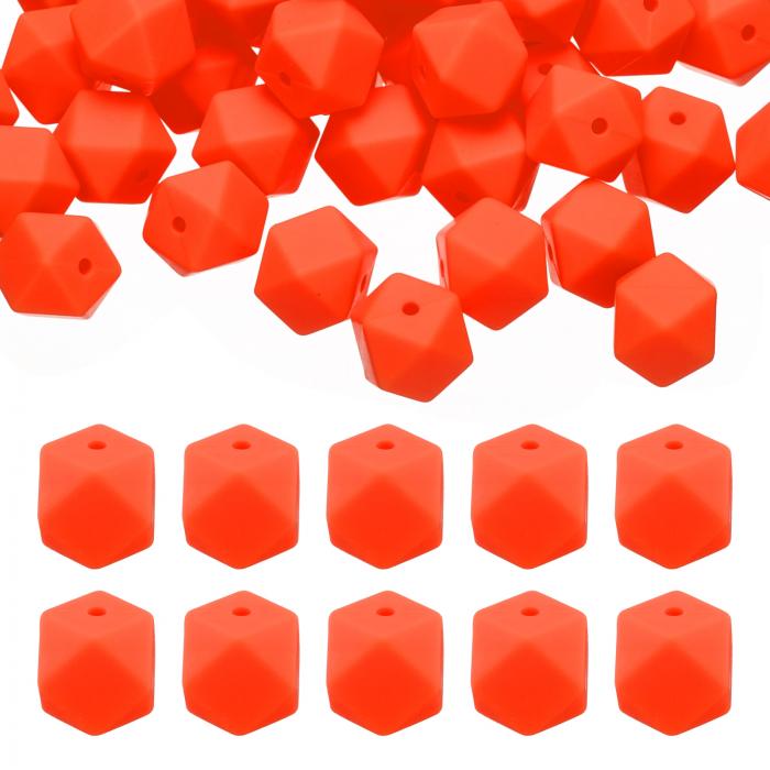 【楽天市場】uxcell 50個 六角形シリコンビーズ 14mm 幾何学的フォーカルルースビーズ バルク キーチェーン ストラップ ネックレス ...
