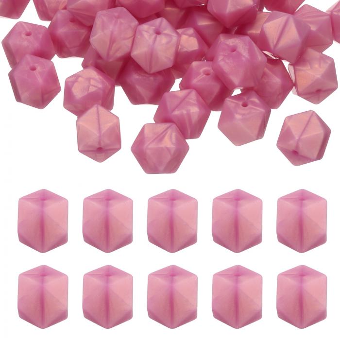 【楽天市場】uxcell 50個 六角形シリコンビーズ 14mm 幾何学的フォーカルルースビーズ バルク キーチェーン ストラップ ネックレス ...