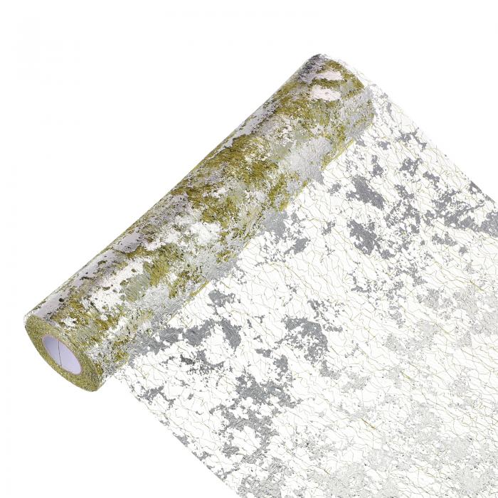 【楽天市場】uxcell 49フィート テーブルランナー スパンコール金色ホイル薄型メッシュメタリックテーブルランナーロールテーブル ...