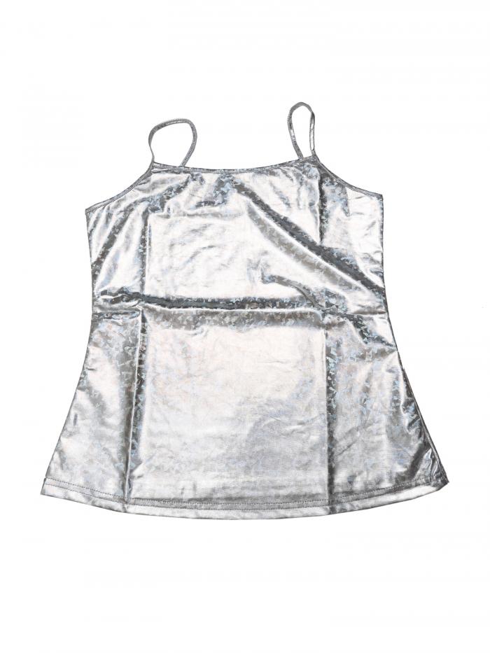 【楽天市場】Allegra K キャミソール タンクトップ 光沢 ベスト ノースリーブ ダンス 衣装 パーティー メタリック シャツ ...