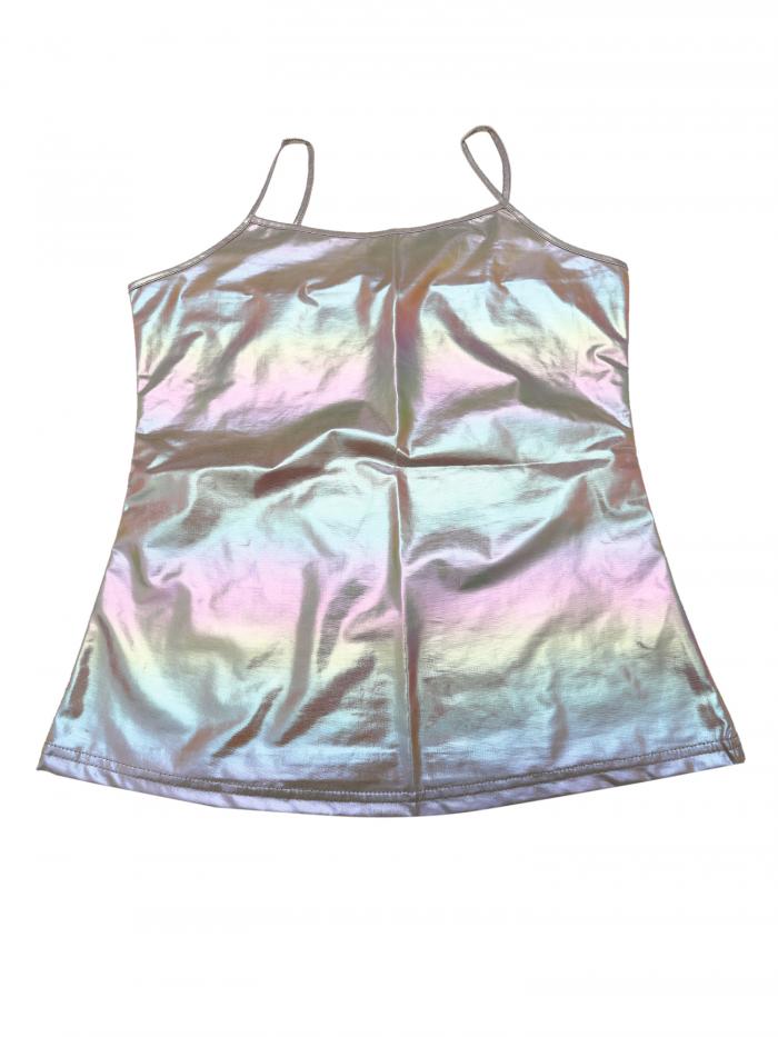 【楽天市場】Allegra K キャミソール タンクトップ 光沢 ベスト ノースリーブ ダンス 衣装 パーティー メタリック シャツ ...