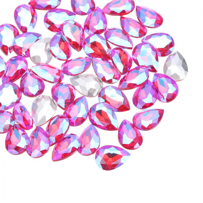 【楽天市場】uxcell 80個10 x 14 mm 涙型ラインストーンアクリル裏面ラインストーンビーズ宝石 宝石メイキング衣装水晶装飾 ...