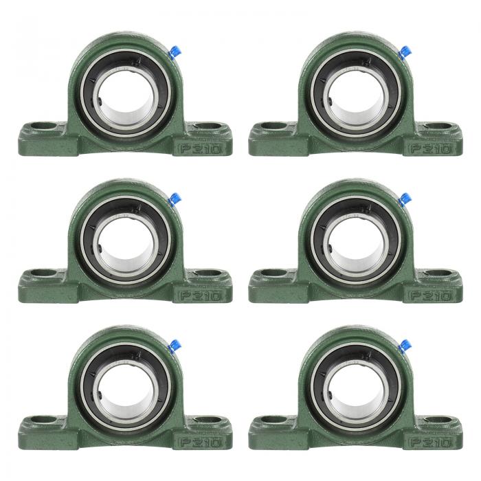 【楽天市場】uxcell 6個セット UCP210-32 ピローブロックベアリング 2インチボア ソリッドキャストアイアンベースマウント ...