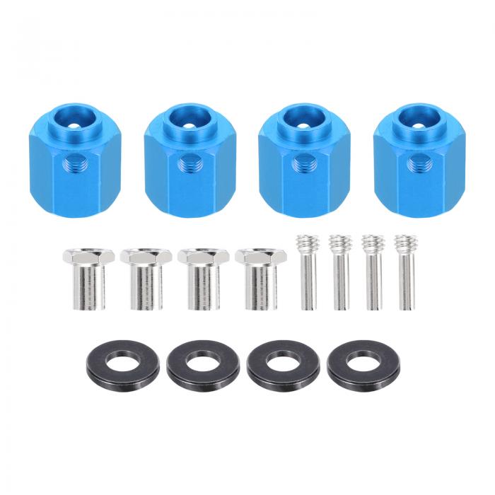 【楽天市場】uxcell アルミホイールヘックスハブ 12mmヘックス拡張スペーサードライブアダプター RCクローラーカー用交換部品、ブルー ...