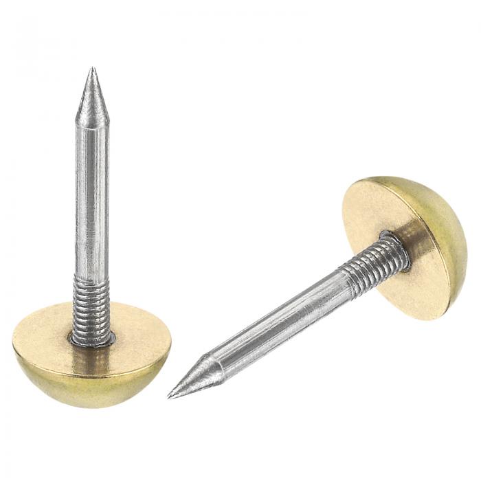 【楽天市場】uxcell 40個 ソリッド真鍮タックス 12mm レトロな張り地用釘 家具 装飾用押しピン ソファや壁掛けに 金色 ...