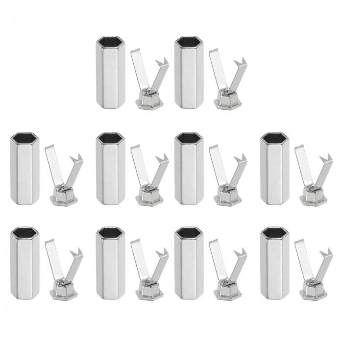 【楽天市場】uxcell シューレースの先端 10個入りの合金製シューレースヘッド 六角シリンドリカルチップコードエンドメタルリプレイスメント ...