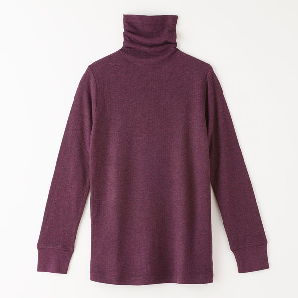 楽天市場】竹布-TAKEFU- 癒布（ゆふ）長袖ボトルネック 柘榴（ざくろ