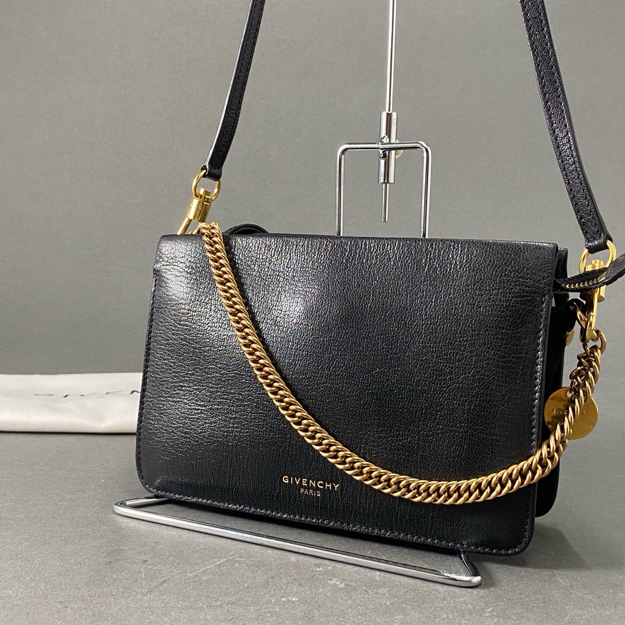【楽天市場】定価￥137,500 GIVENCHY ジバンシー CROSS3 2way チェーン ショルダーバッグ ハンドバッグ ブラック レザー クロスボディ 斜め掛け ワンショルダー ...