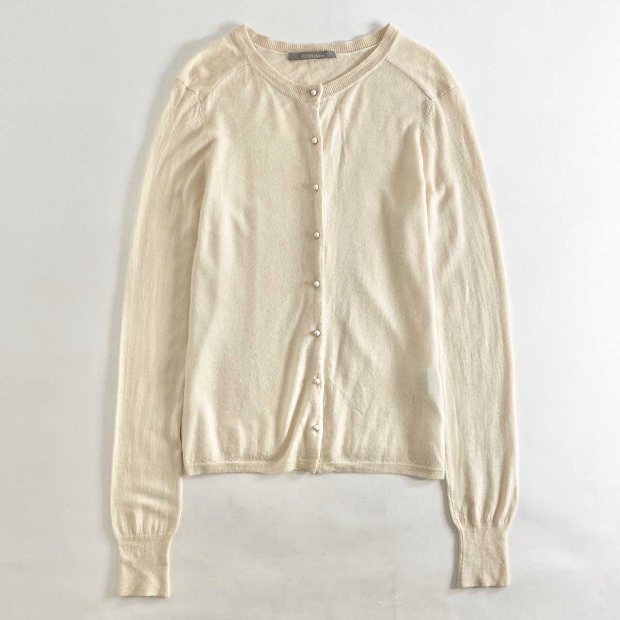 【楽天市場】FOXEY classic フォクシー クラシック カシミヤシルクカーディガン 31642 S アイボリー CASHMERE ...