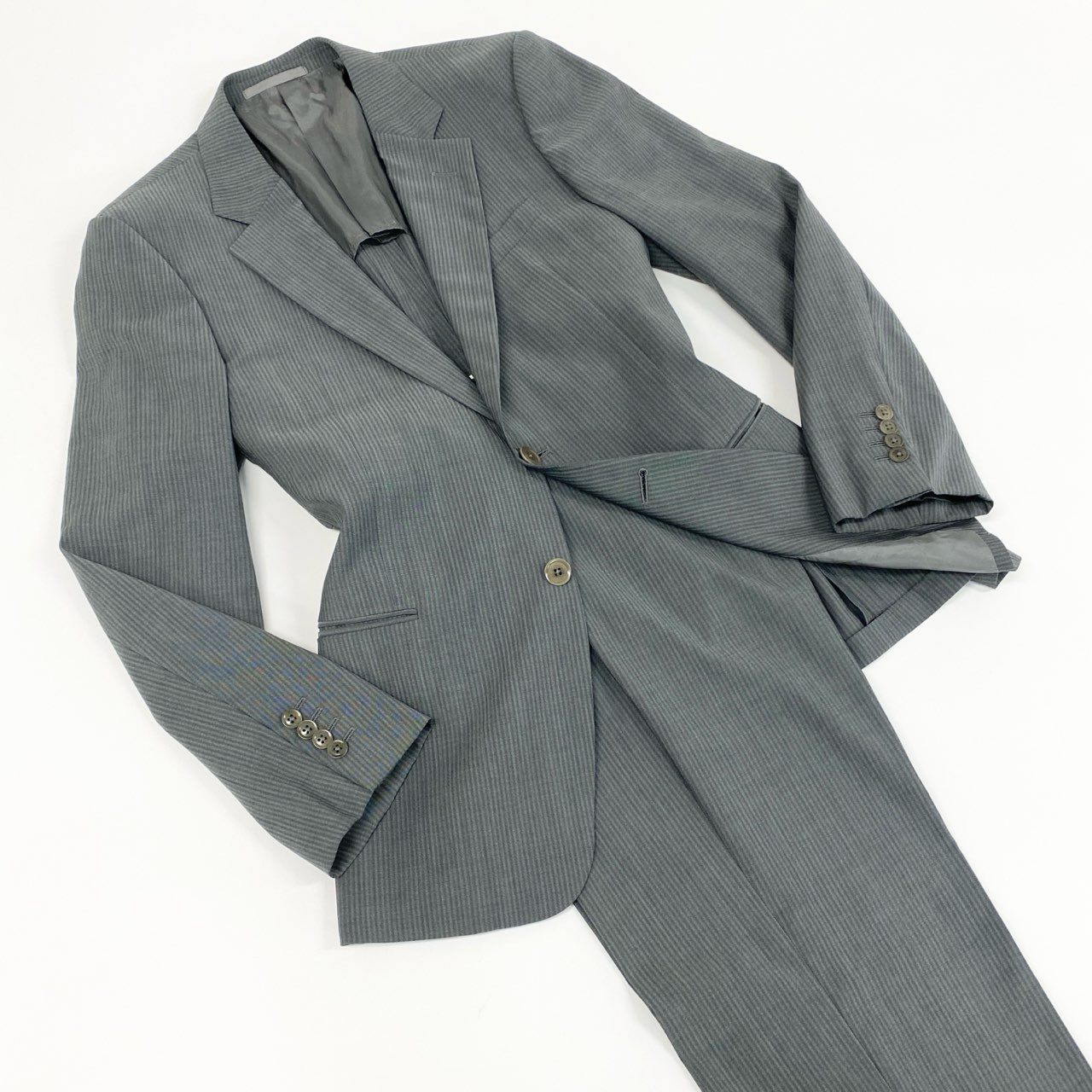 【楽天市場】ARMANI COLLEZIONI アルマーニ コレッツォーニ ストライプ ビジネススーツ セットアップ 50 グレー フォーマル イタリア製 【中古】：バリューストック