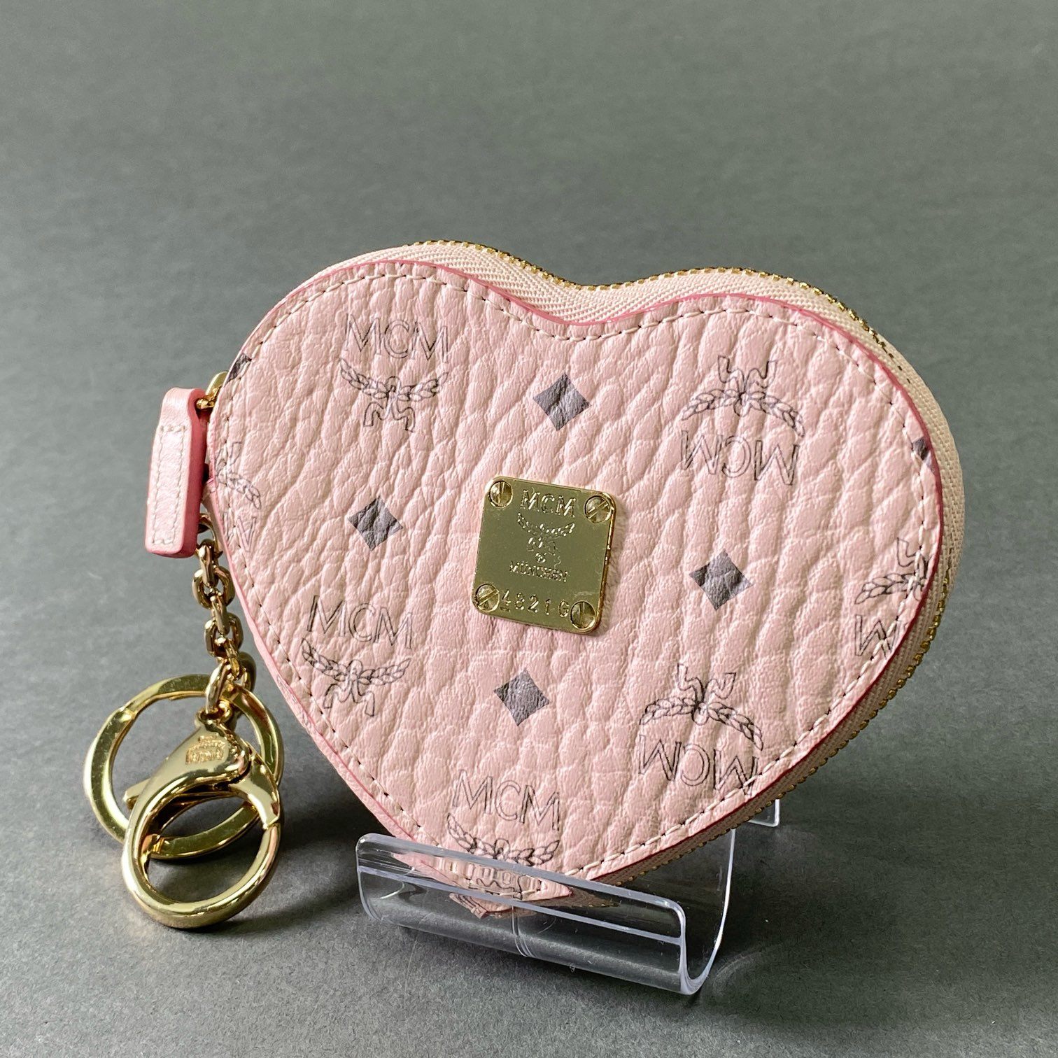 【楽天市場】MCM エムシーエム ハート型 レザー コインケース ピンク Leather Heart Key Pouch 財布【中古 ...