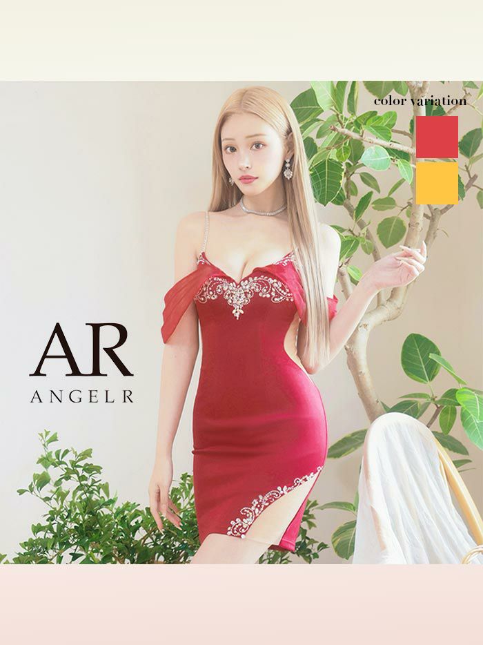 【楽天市場】キャバドレス ミニ 大人 高級キャバドレス ミニドレス クラブ ワンピース AngelR エンジェルアール シフォンスリーブビジューメッシュタイトミニドレス レッド ar24232 ...