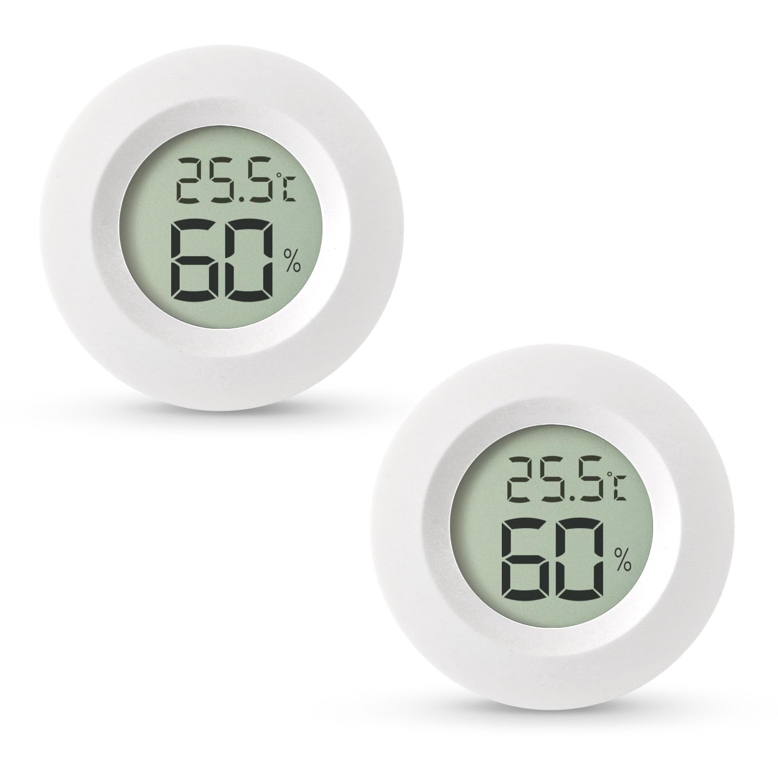 【楽天市場】BOMATA ミニ湿度計＆温度計 2本セット スイッチ 粘着/嵌入使用可能 デジタル液晶スクリーン 温室ハウス/地下室/家庭 ...