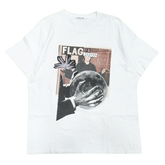 【楽天市場】【中古】20aw フラグスタフ FLAGSTUFF Cut up S/S Tee Tシャツ ロゴ 80s 90s カルチャー グラフィック プリント 半袖 カットソー XL 白 ...