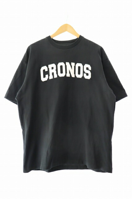 【楽天市場】【中古】CRONOS クロノス FRONT LOGO OVERSIZE T-SHIRT フロント ロゴ オーバーサイズ 半袖Tシャツ C07-TS-2422ST M 黒 ブラック ...