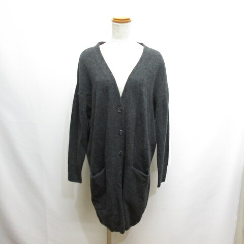 【楽天市場】【中古】トラフィックベーシックスタイル TRAFFIC BASIC STYLE カシミヤ混 ウール ニット ロング カーディガン 38 チャコールグレー レディース 【ベクトル ...