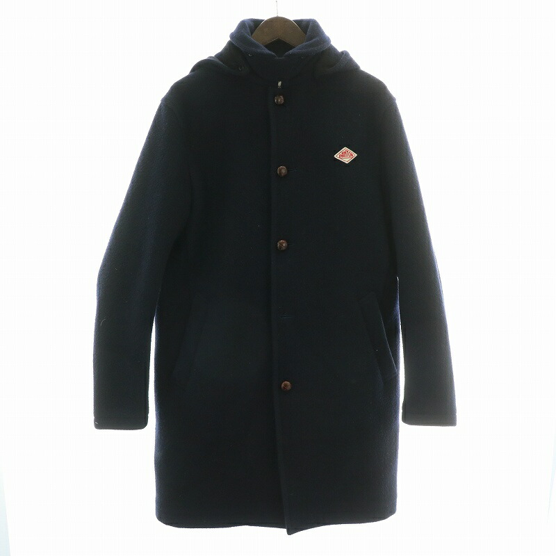 【楽天市場】【中古】ダントン DANTON フードコート アウター ロング丈 ロゴ 42 紺 ネイビー /BB メンズ 【ベクトル 古着 ...