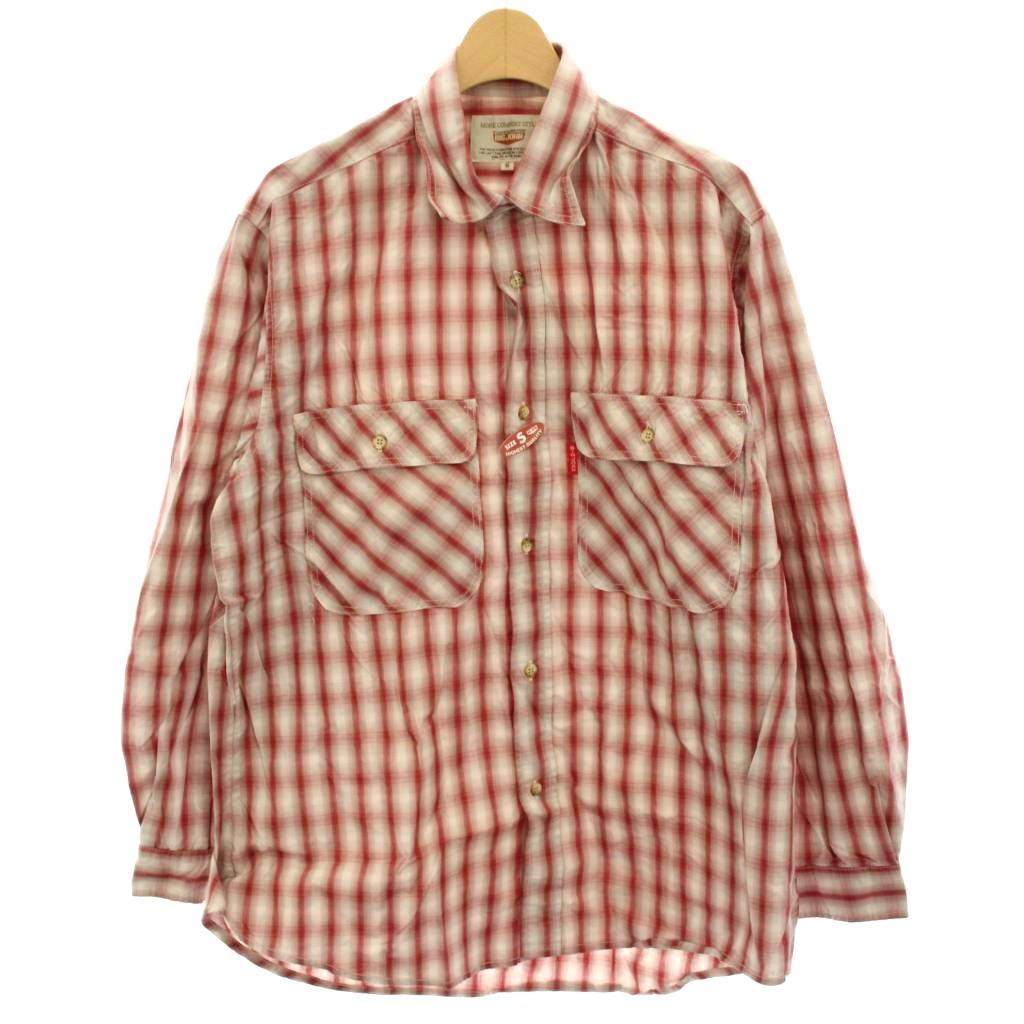 【楽天市場】【中古】未使用品 ビッグジョン Big John タグ付き カジュアルシャツ 長袖 チェック S 赤 レッド 白 ホワイト /HN ...