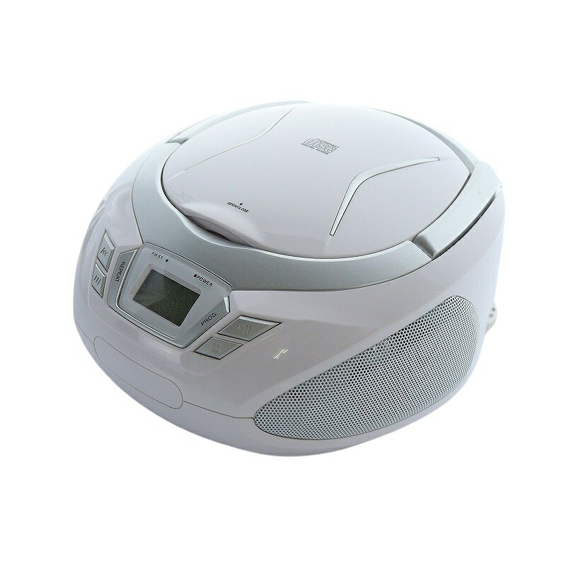 【楽天市場】【中古】Bullet CDラジオ コンパクト設計CDラジカセ オーディオ ロゴ 音響家電 動作確認済み 白 ホワイト CD-RK1 ...