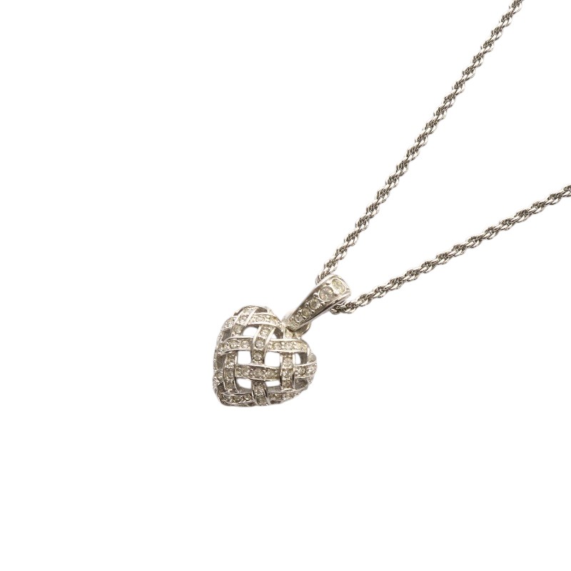 【楽天市場】【中古】スワロフスキー SWAROVSKI ハート ストーン ネックレス ペンダント シルバー色 /SR12 レディース ...