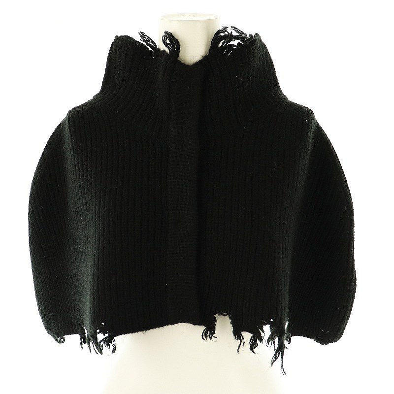 【楽天市場】【中古】アメリ AMERI 2WAY LAYERED KNIT BOLERO ニットケープ フリンジ F ブラック /ES OS レディース 【ベクトル 古着】 250619 ...