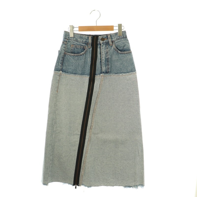 【楽天市場】【中古】アメリヴィンテージ Ameri VINTAGE アメリ AMERI INSIDE OUT ZIPPER DENIM SKIRT デニムスカート ロング S ブルー /DF ...