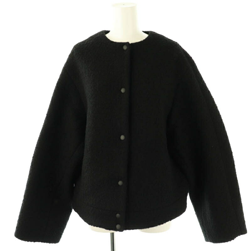 【楽天市場】【中古】未使用品 セオリーリュクス theory luxe COLOMO BLENDA ノーカラージャケット ブルゾン ブークレ 038 ブラック /ES OS レディース ...