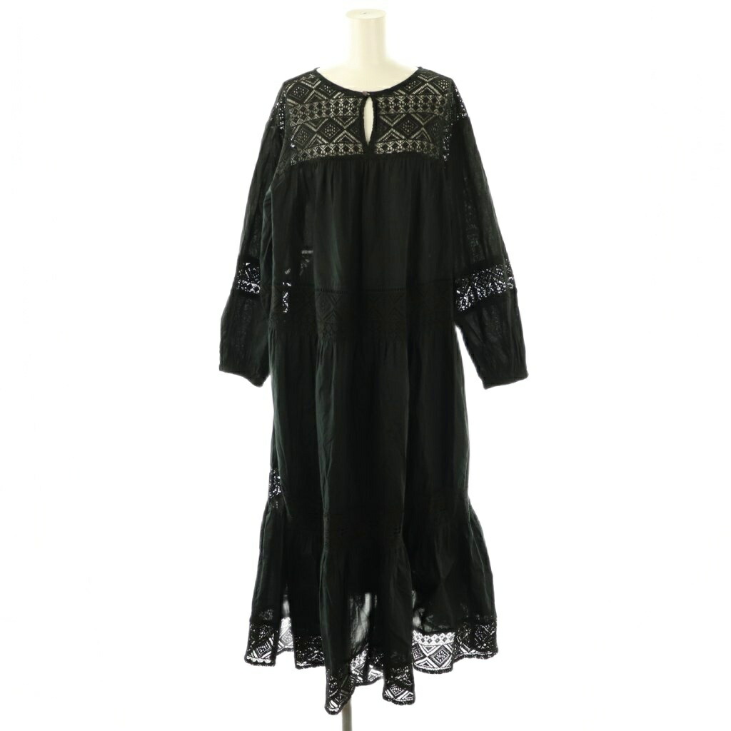 【楽天市場】【中古】スピック&スパン Spick&Span 25SS HYUレースギャザーワンピース ロング 長袖 コットン 黒 /NR OS レディース 【ベクトル 古着】 250815 ...