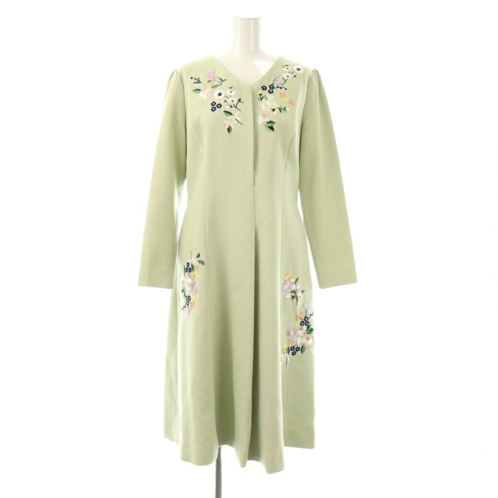 【楽天市場】【中古】チェスティ Chesty 23SS エレガント刺繍ワンピース ミモレ ロング 長袖 0 緑 グリーン /AT OS レディース 【ベクトル 古着】 250922：ブランド ...