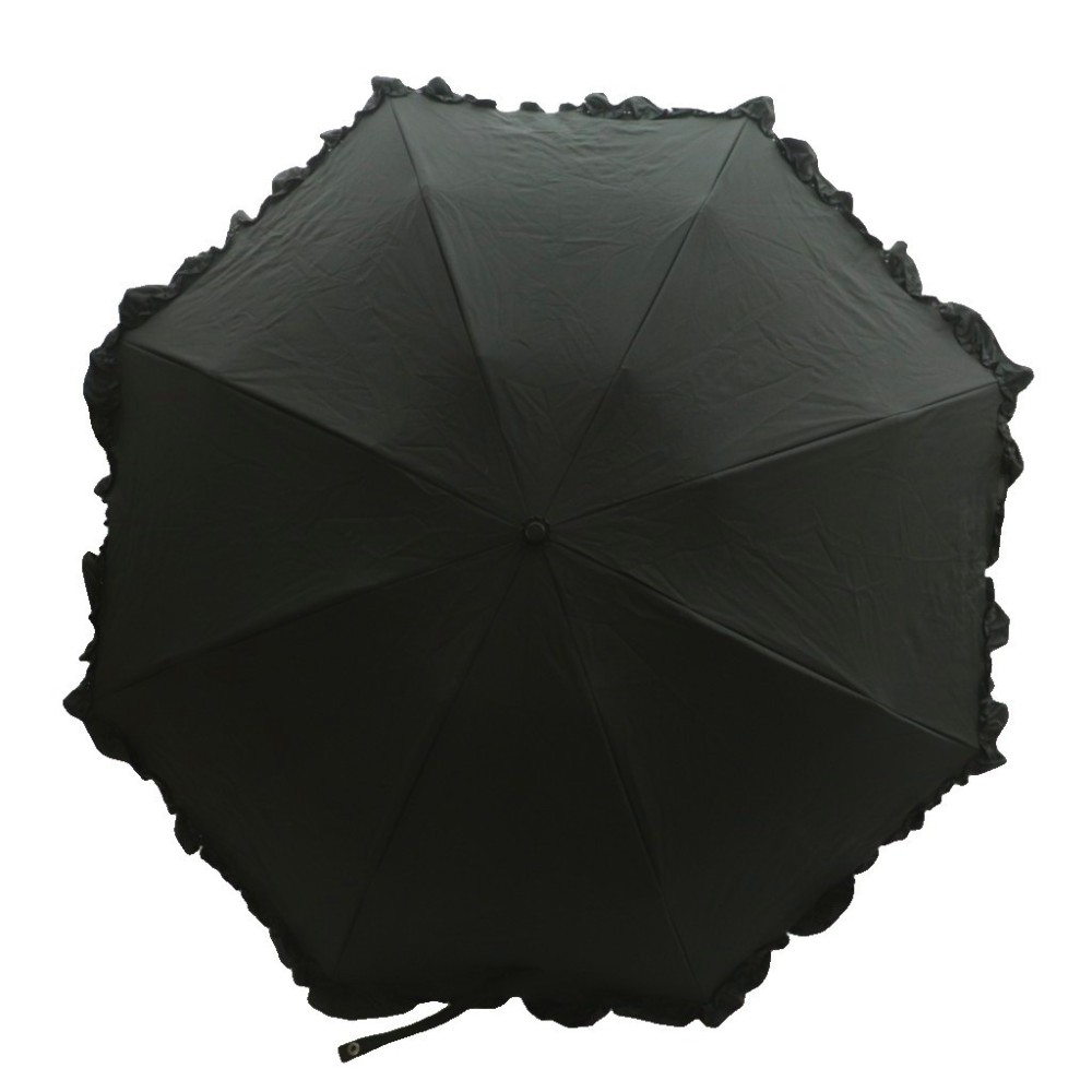【楽天市場】【中古】ロサブラン Rose Blanc 折りたたみ傘 日傘 フリル 無地 パラソル 黒 /MI OS レディース 【ベクトル ...