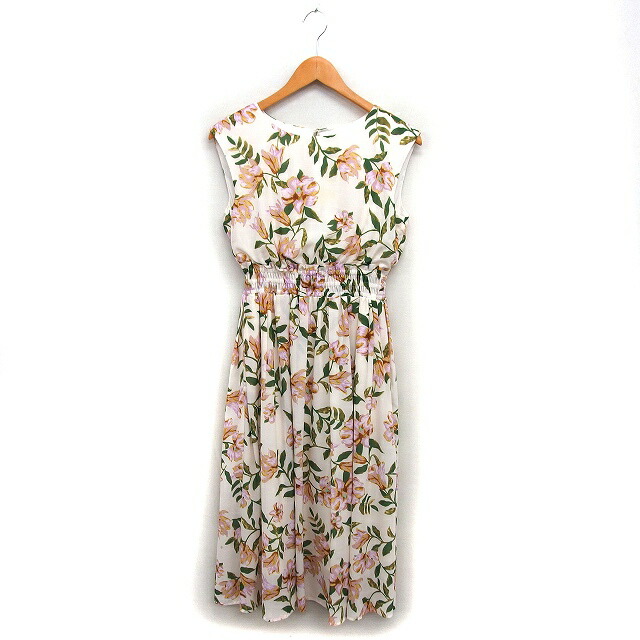 【楽天市場】【中古】ジルバイジルスチュアート JILL by JILLSTUART フレア ワンピース ロング プリント 花柄 ボートネック ...