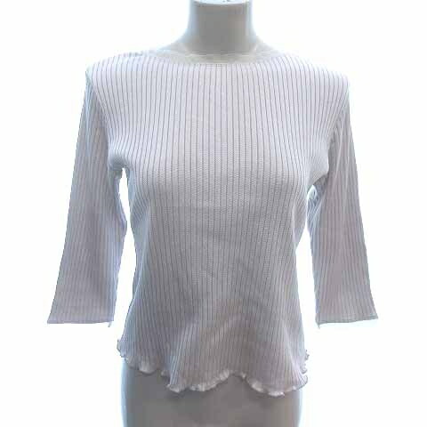 【楽天市場】【中古】トラフィックベーシックスタイル TRAFFIC BASIC STYLE ニット カットソー シフォン 七分袖 白 オフホワイト /YK レディース 【ベクトル 古着 ...