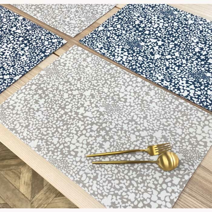 【楽天市場】ランチョンマット 撥水 布 モロッカン 北欧 モダン 花柄 VEGATEX 北欧 デザイン 33×48cm 大判 花柄 くすみカラー：テーブルクロスのVEGATEX-STORE