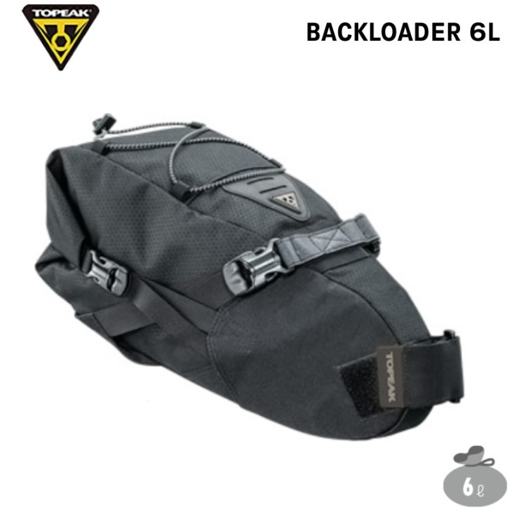 【楽天市場】TOPEAK トピーク BackLoader 6L バックローダー 6リットル ブラック サドルバッグ (BAG41104 ...