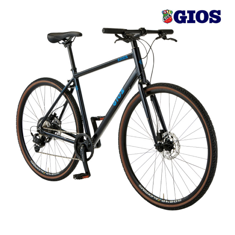 【楽天市場】(選べる特典付)2025 GIOS ジオス ARIES アリエス ミッドナイトブラック 8段変速 クロスバイク：自転車館びーくる