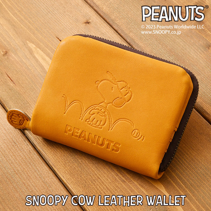 【楽天市場】SNOOPY スヌーピー【PEANUTS ピーナッツ】送料無料 GLOVE 73017 本革 二つ折り 短財布 袋縫い ラウンド ...