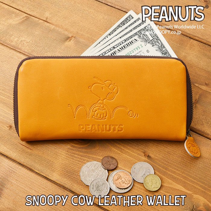 【楽天市場】SNOOPY スヌーピー【PEANUTS ピーナッツ】送料無料 GLOVE 73018 本革 ラウンドファスナー 長財布 袋縫い ...