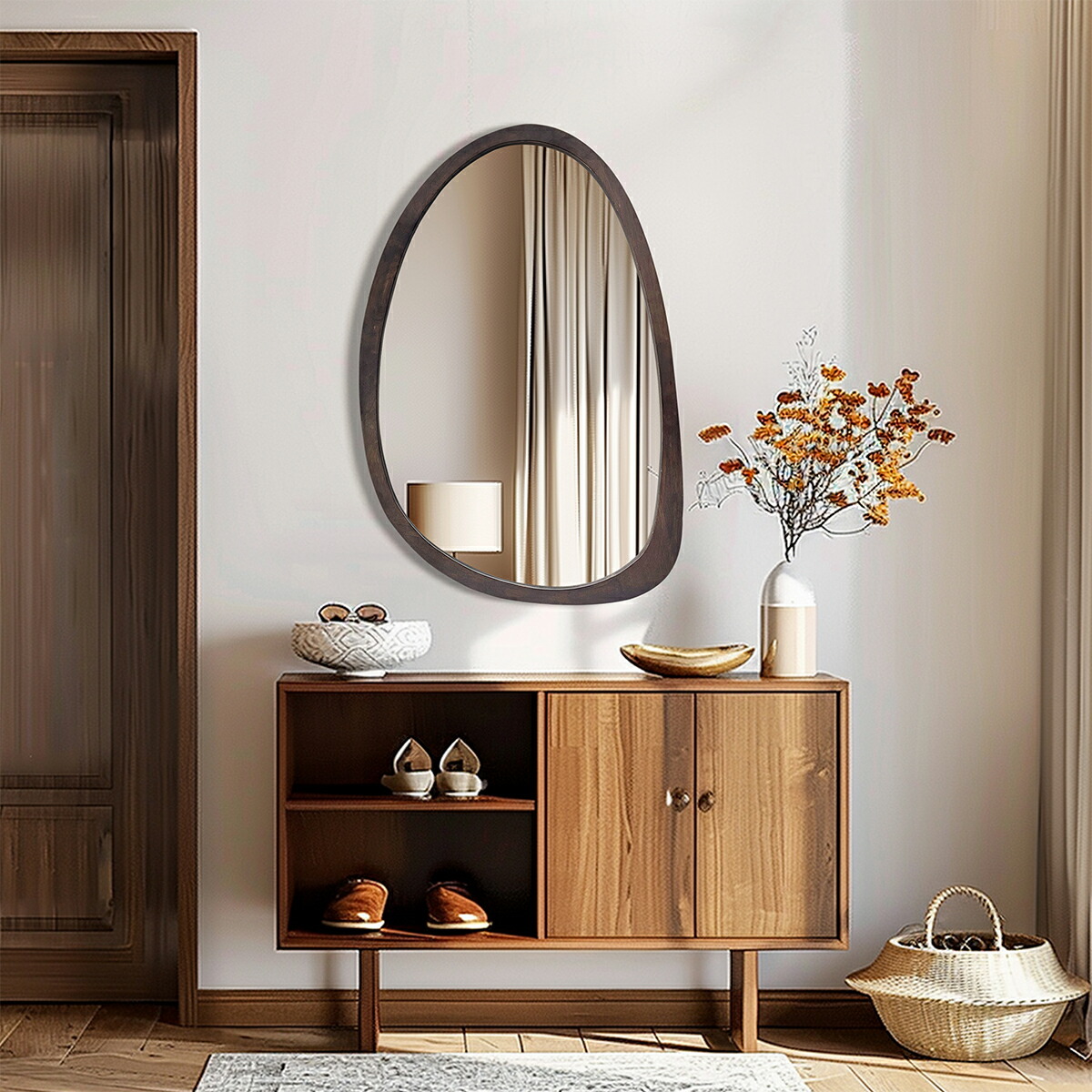 【楽天市場】LUVODI 壁掛け鏡 木製フレーム ウォールミラー 木枠鏡 アンティーク 玄関 風水 おしゃれ トイレ 洗面所 洗面台 大きい 大型 洗面鏡 化粧ミラー 美容室 化粧鏡 ...