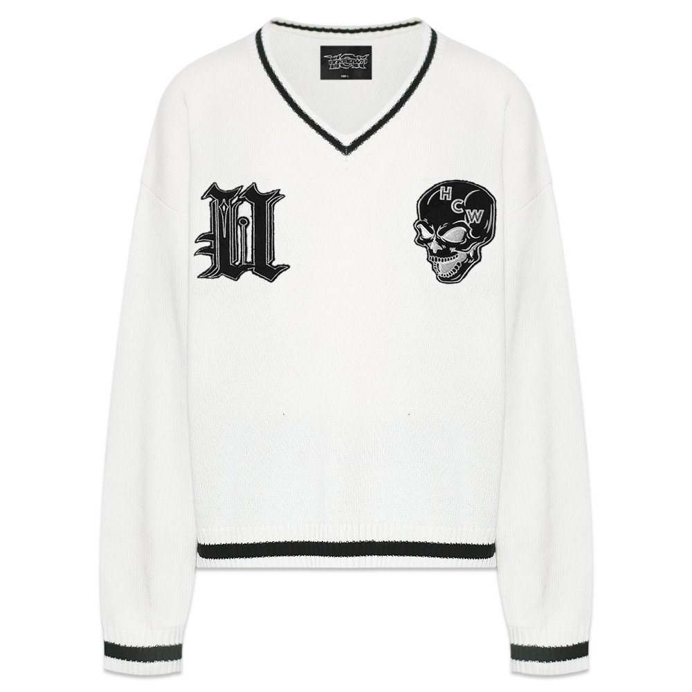 【楽天市場】UNKNOWN LONDON / HCW U&N Skull Knit Sweater：VENTURER