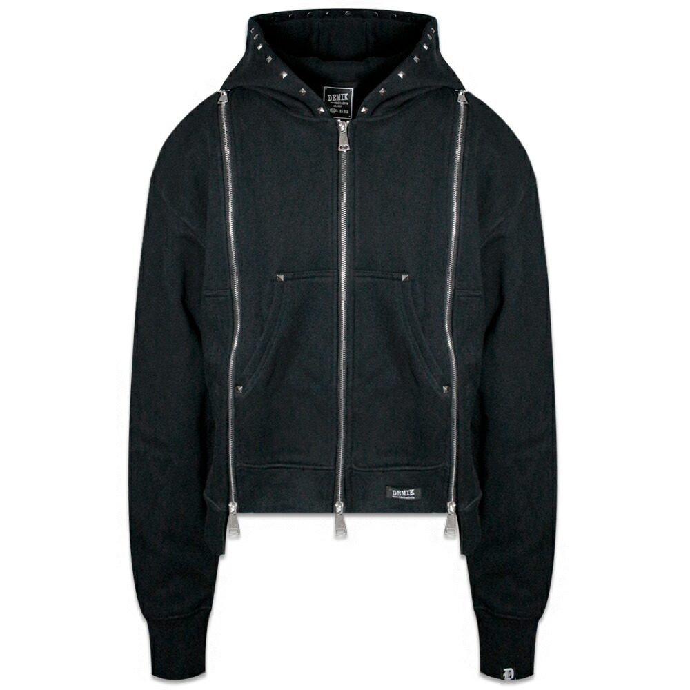 【楽天市場】DEMIK EXCLUSIVES / Studded Triple Zip Hoodie：VENTURER