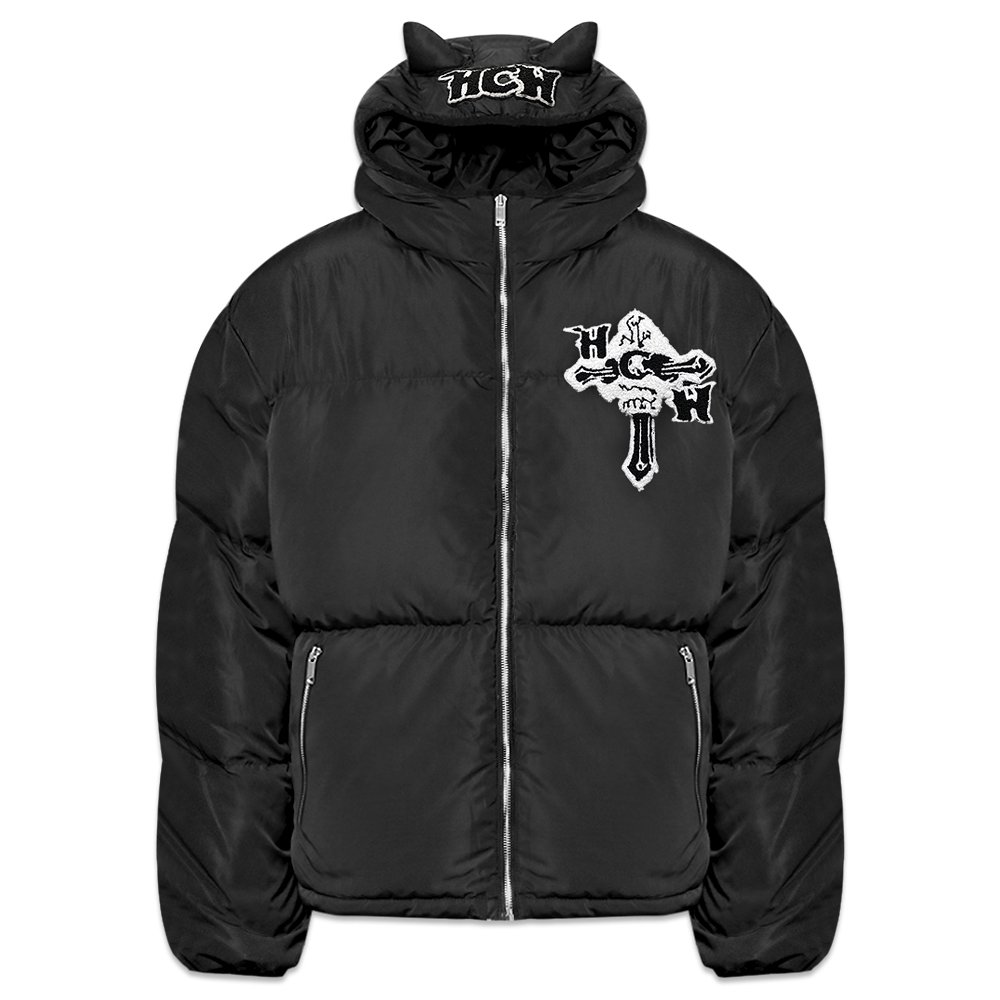【楽天市場】HEAVEN CAN WAIT / Devil Puffer Jacket with Horns：VENTURER