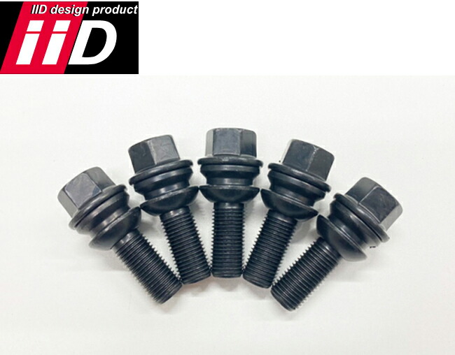 【楽天市場】iid Porsche スペーサーボルト ブラックボルト ロングボルト 10本 19HEX M14×P1.5 R14 強化ボルト ポルシェ Spacer Bolts Black ...