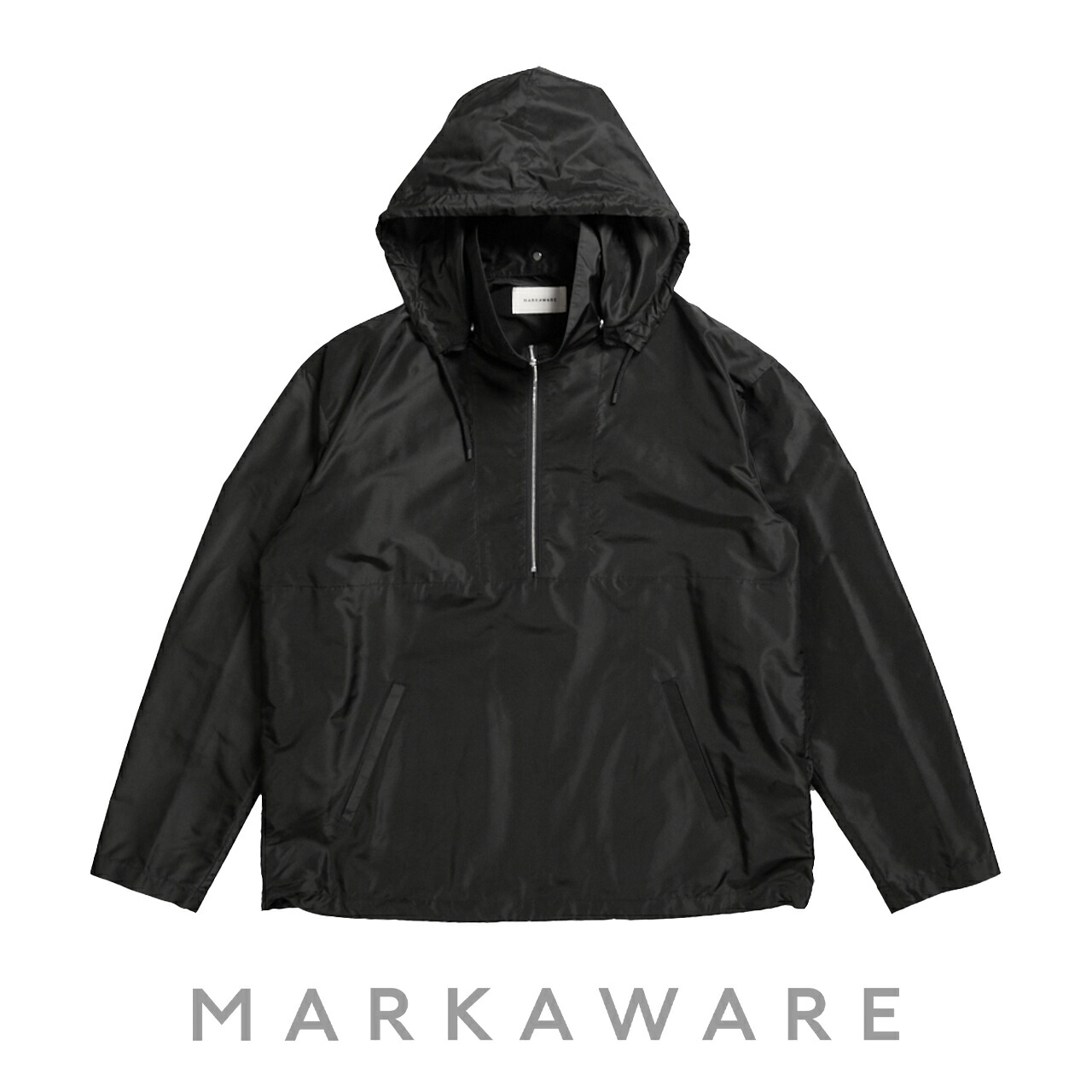 【楽天市場】MARKAWARE マーカウェア HALF ZIP SHIRT BLACK SILK TAFFETA：VerteX SHOP