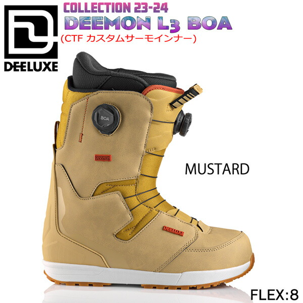【楽天市場】スノーボード ブーツ 靴 23-24 DEELUXE ディーラックス DEEMON L3 BOA CTF ディーモンエルスリーボア ...