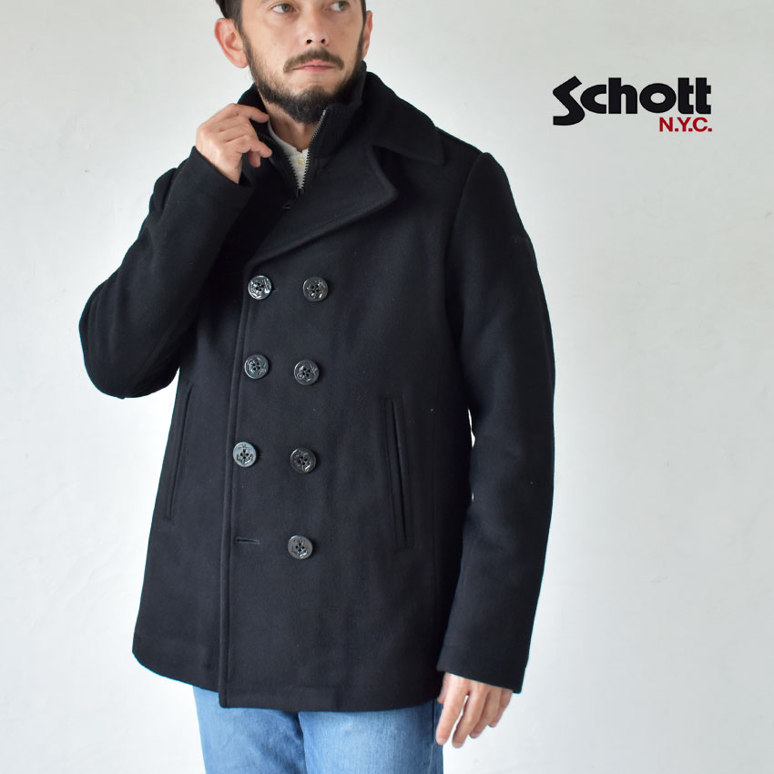 【楽天市場】《限定クーポン配布》ショット コート メンズ SCHOTT ピーコート アウター トップス ショート おしゃれ 長袖 上着 羽織 ...