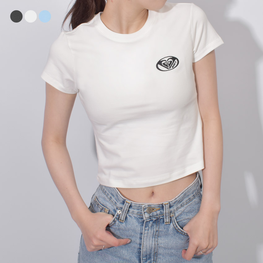 【楽天市場】《限定クーポン配布》【ネコポス配送】ロキシー 半袖Tシャツ レディース ROXY PLANET RING TEE トップス 半袖 Tシャツ クロップド丈 ロゴ 刺繍 サーフ ビーチ ...