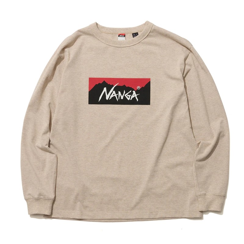 【楽天市場】ナンガ NANGA ECO HYBRID BOX LOGO L/S TEE OATMEAL [N1EbOmE5]：vic2（ビックツー）