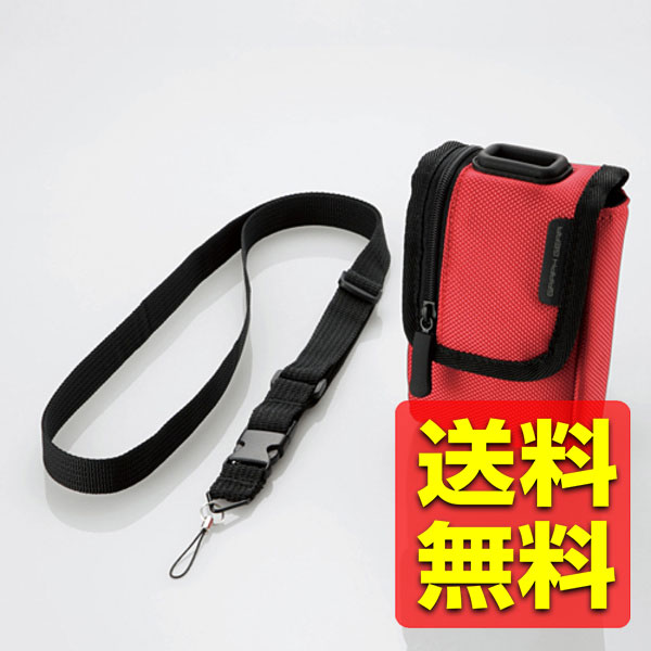 【楽天市場】デジカメケース/ネックストラップ/ポリエステル/Mサイズ/レッド DGB-056RD / ELECOM エレコム 【送料無料】：ヴィレイ 楽天市場店